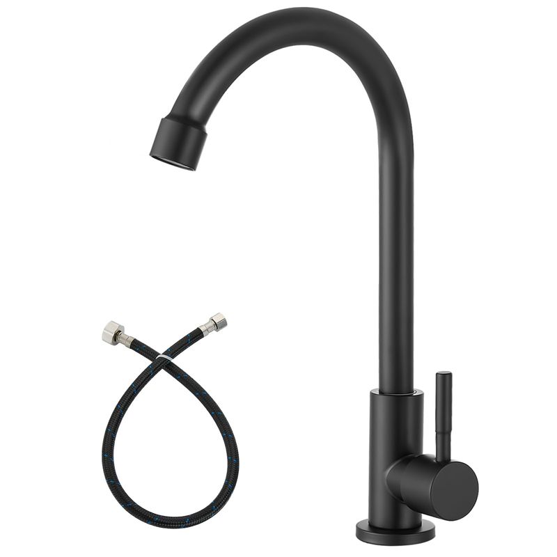 Heyalan Matte Black Cold Water Only Kitchen Faucet SUS304 Sink Faucets ...