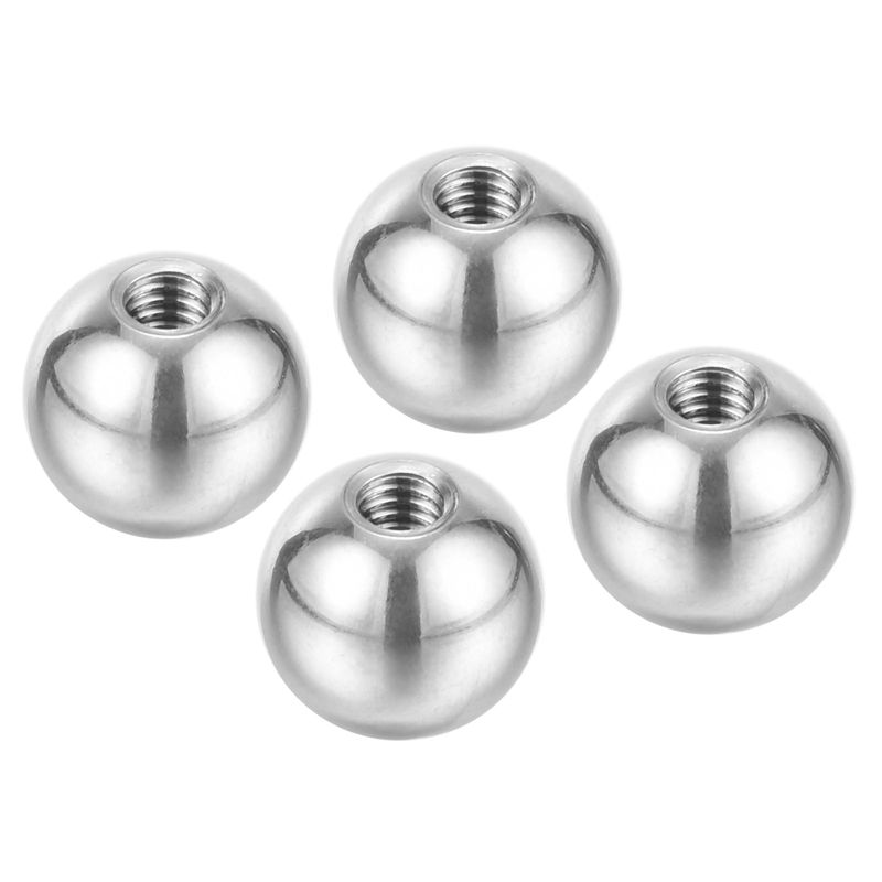 PATIKIL M4x12mm Ball Nuts Knob, 4 Pack Female Thread 304 Stainless ...
