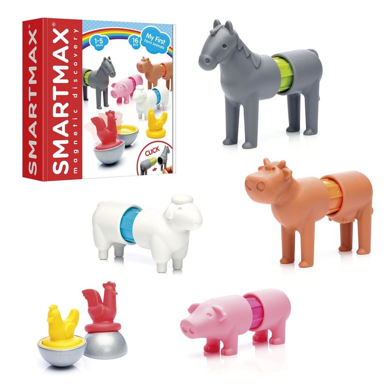 SmartMax My First Farm Animals STEM Magnetic Discovery Building Set ...