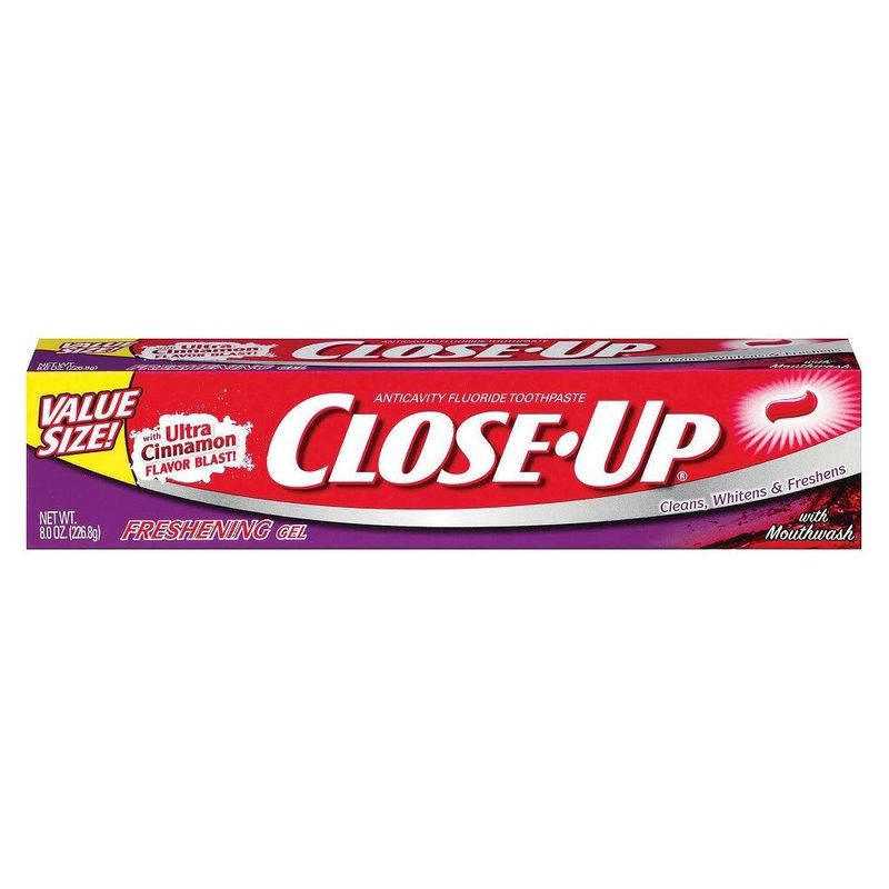 Close-Up Toothpaste Gel Cinnamon Red 8 oz (Pack of 4) - EveryMarket