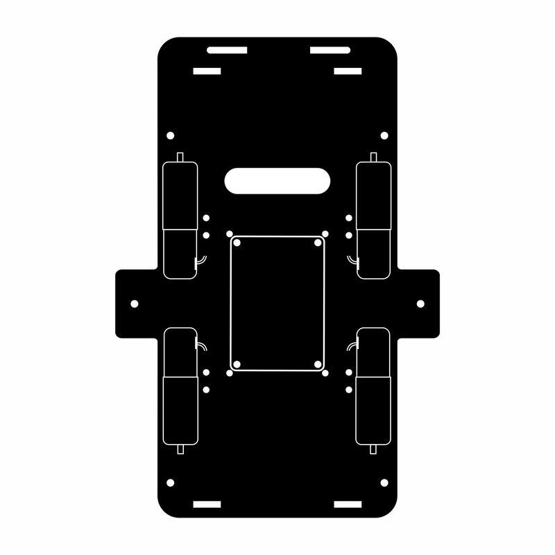 Acrylic Car Chassis for OSOYOO Omni-Directinal Mecanum Wheel Robotic ...