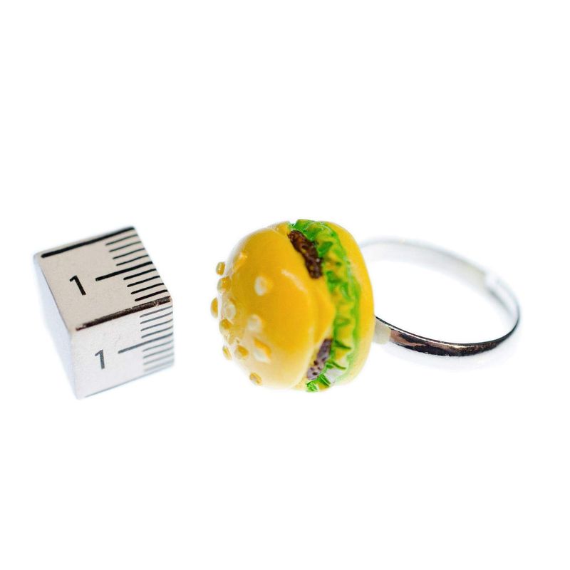 Miniblings Hamburger Ring Fast Food Meal Burger Restaurant USA 3D ...