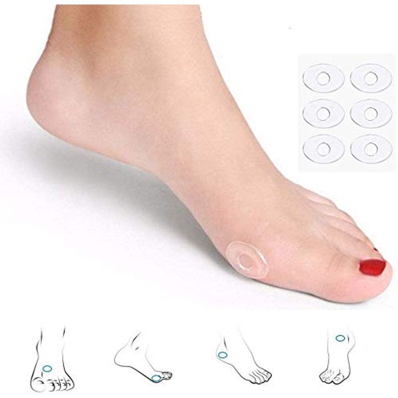 12 PCS Silicone Gel Oval Foot Corn Pain Relief Rings by Pedimend™ | Gel ...