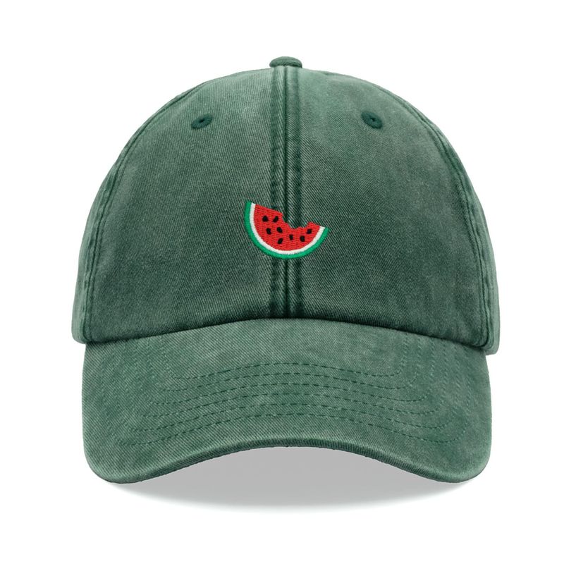 Watermelon Slice Baseball Cap Vintage Washed Unisex Dad Hat Low Profile ...