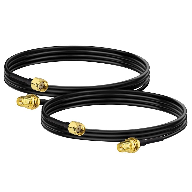 Bingfu RP-SMA Coaxial Cable Extension - 1m (2-Pack) for WiFi Router ...