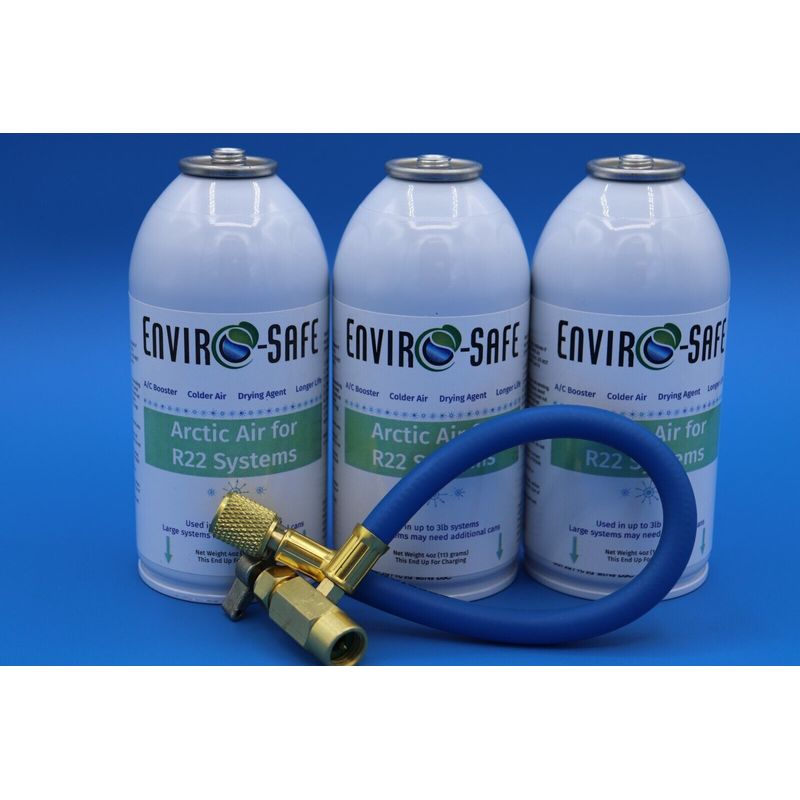 Envirosafe Arctic Air for R22 Envirosafe, (3) 4 oz cans & hose - Online ...