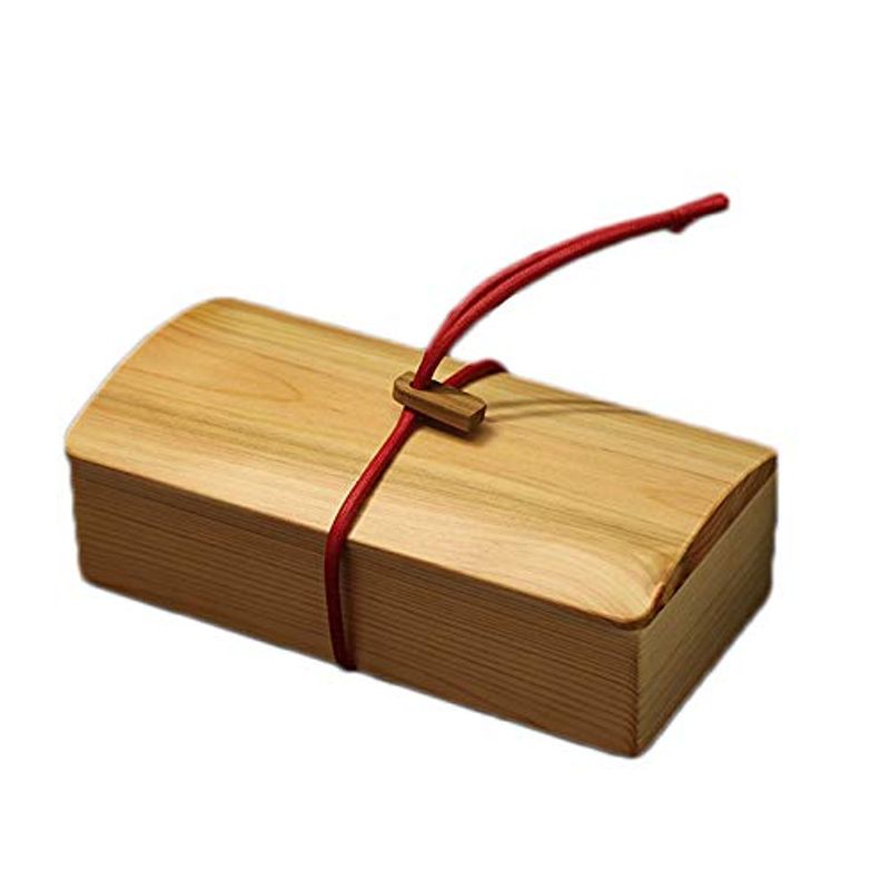 Wooden Hinoki Natural Lunch Box, Made in Japan, Small, Approx. 11.6 fl ...