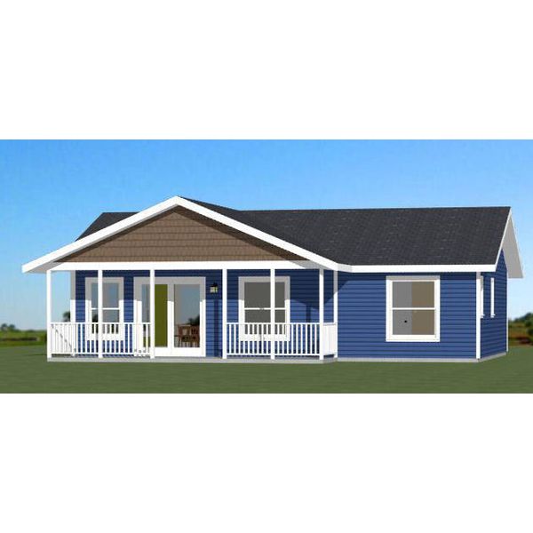 36x24 House -- 2 Bedroom 1 Bath -- 864 sq ft -- PDF Floor Plan -- Model ...