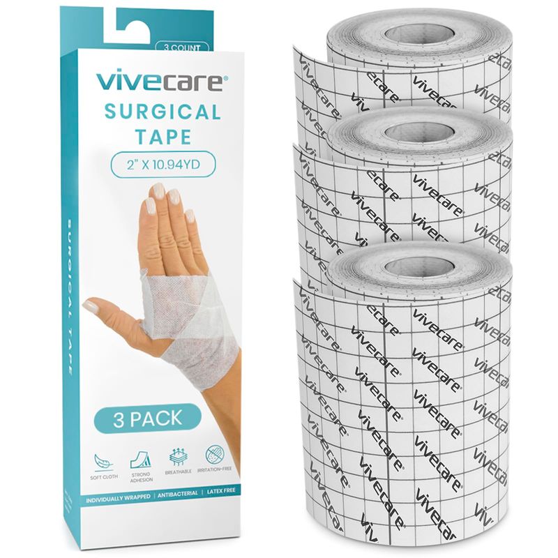 ViveCare Soft Cloth Surgical Tape 2" x 10 Yards (3 Rolls ...