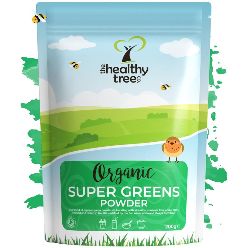 Organic Green Powder Superfood Blend 200g, with Chlorella, Spirulina ...