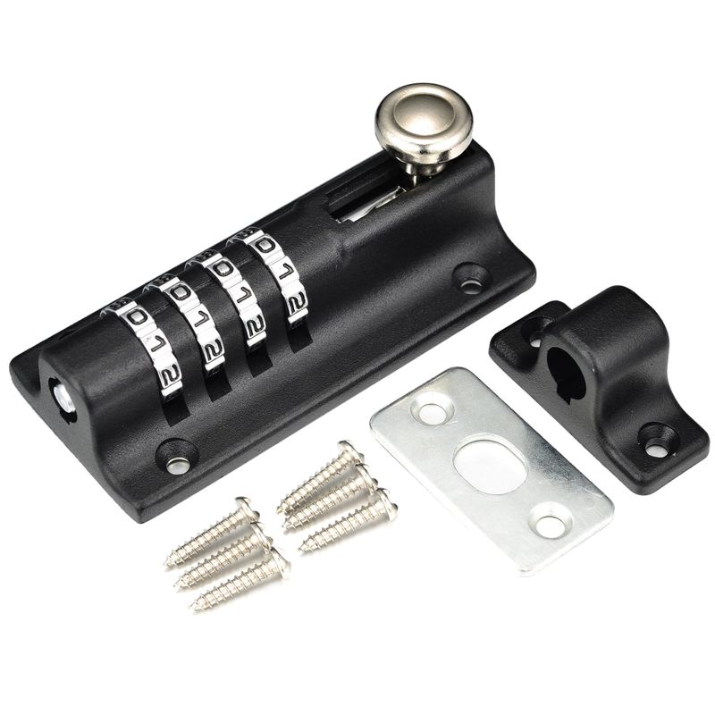 Cabinet Combination Latch,Cyrmiug Portable 3-Digit Password Hasp Latch ...
