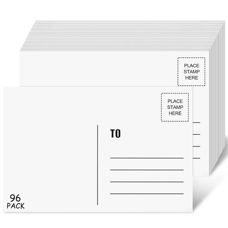 COIDEA 96PCS Blank Postcards for Mailing, 4 x 6 inches Post Cards for Mailing, 300 GSM White ...