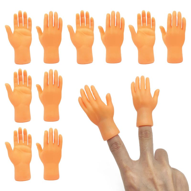 TSHAOUN 10 Pcs Tiny Hands, Finger Puppets Little Finger Mini Finger ...