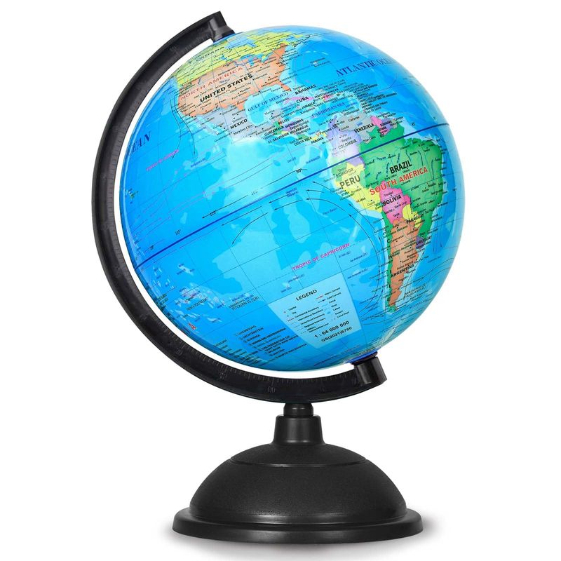 KISEER 8 Inch World Globe with Stand Rotating Earth Spinning Globe for ...
