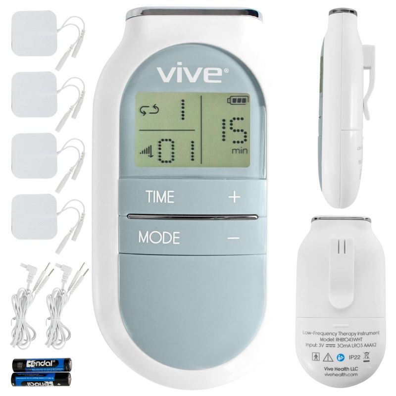 Vive Stim Machine Portable Muscle Stimulator - Digital TENS Unit ...