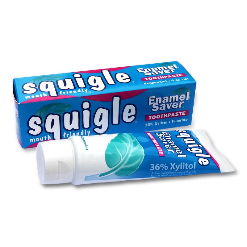 Squigle Enamel Saver Toothpaste - 36% Natural Xylitol, SLS Free With ...
