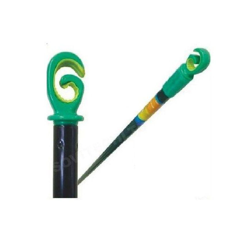 2 X TELESCOPIC CLOTHES LINE PROP EXTENDING WASHING METAL POLE 2.4 M ...