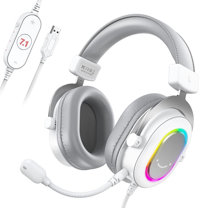 FIFINE USB Headset for Gaming Streming, Wired Over-Ear Headphones with ...