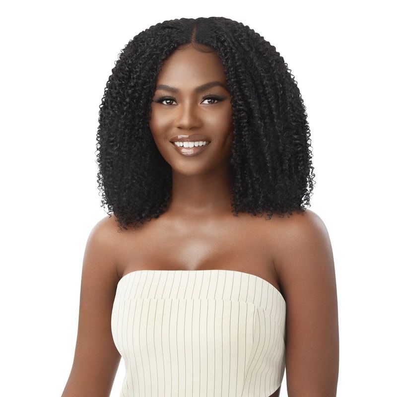 Outre Big Beautiful Human Hair Blend U Part Cap Leave Out Wig - COILY ...