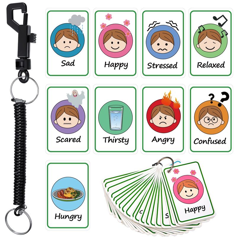 Needs My Communication Cards, 24 Pieces Feelings and Emotions Flash ...