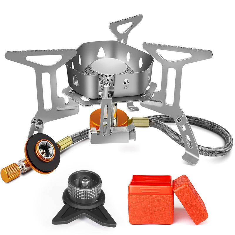 AUTOPkio Camping Gas Stove 3500W, Portable Gas Stove Windproof ...