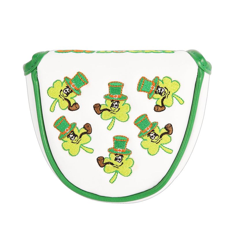 SHABIER Golf Mallet Putter Cover Get Lucky Shamrock Design Headcover ...