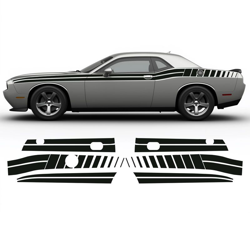 BENINI DESIGN STUDIO Side Strobe Racing Stripes Graphics Vinyl Decal ...