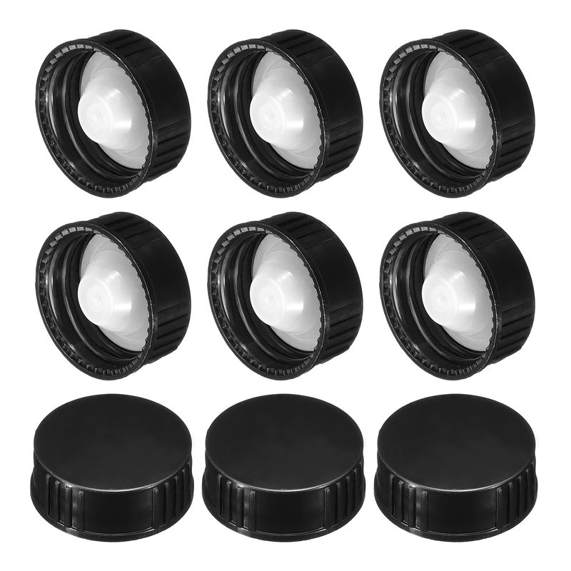 PATIKIL 28mm Phenolic Resin Cover, 72pcs Poly Seal Screw Cap Growler Cap Phenolic Cover Thread ...