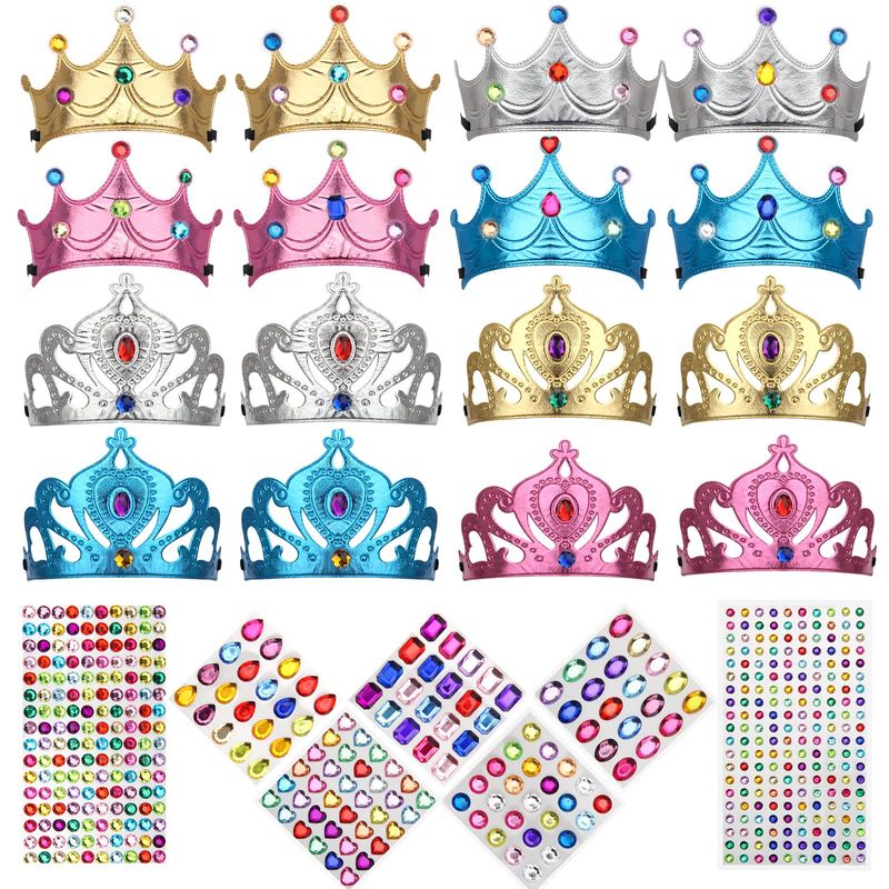 Hoedia 23 Pcs Foam Princess Crowns Set, Foam Crowns for Kids to ...