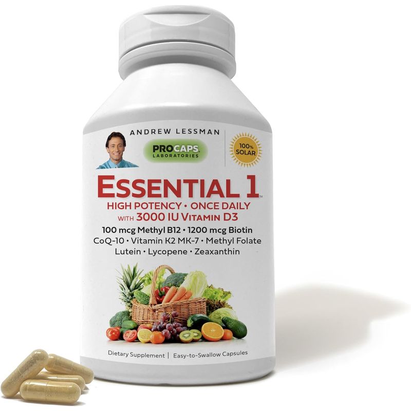 ANDREW LESSMAN Essential-1 Multivitamin 3000 IU Vitamin D3 30 Small ...