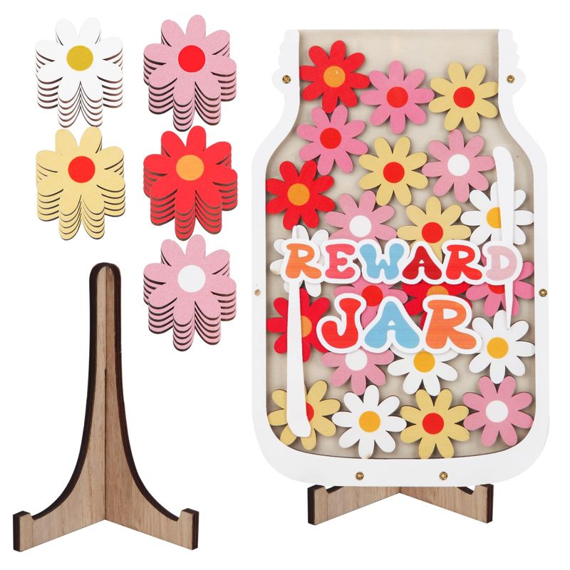 Flower Magnetic Reward Jar for Kids - Reusable Chore Chart, Class ...