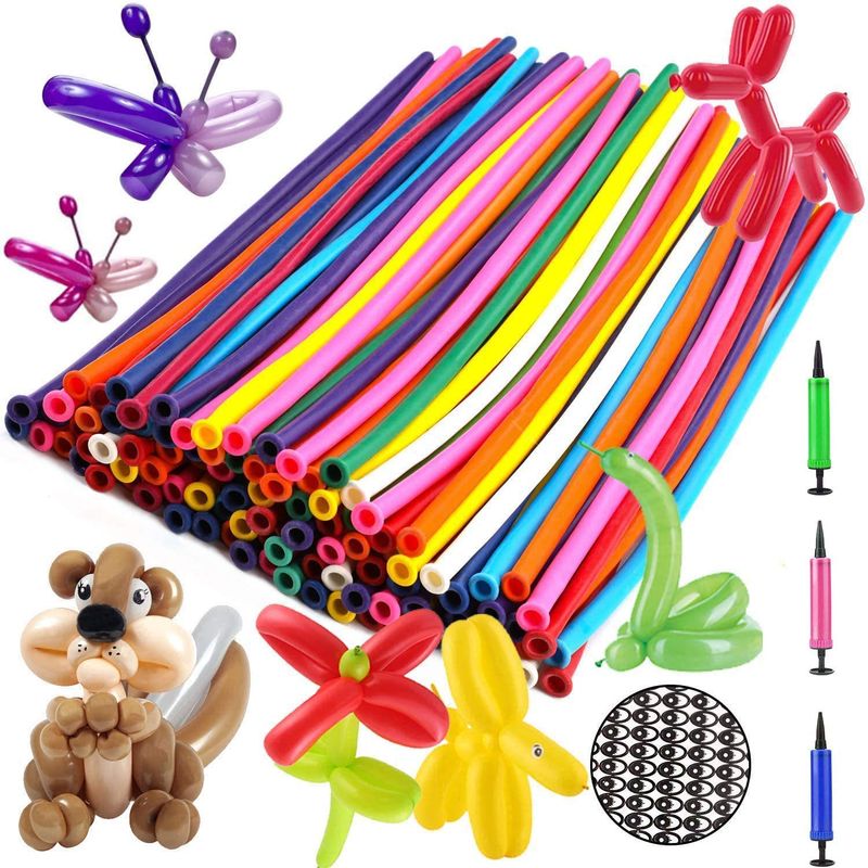 Balloon Animals Kit Twisting Balloons (100pcs) with Unbreakable Air ...