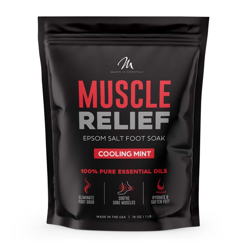 Mantello Muscle Relief Foot Soak Salts - Foot Soaker for Use with a ...