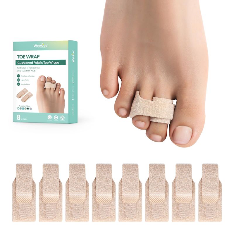 Welnove 8 Pack of Hammer Toe Straightener, Hammer Toe Splints, Toe ...