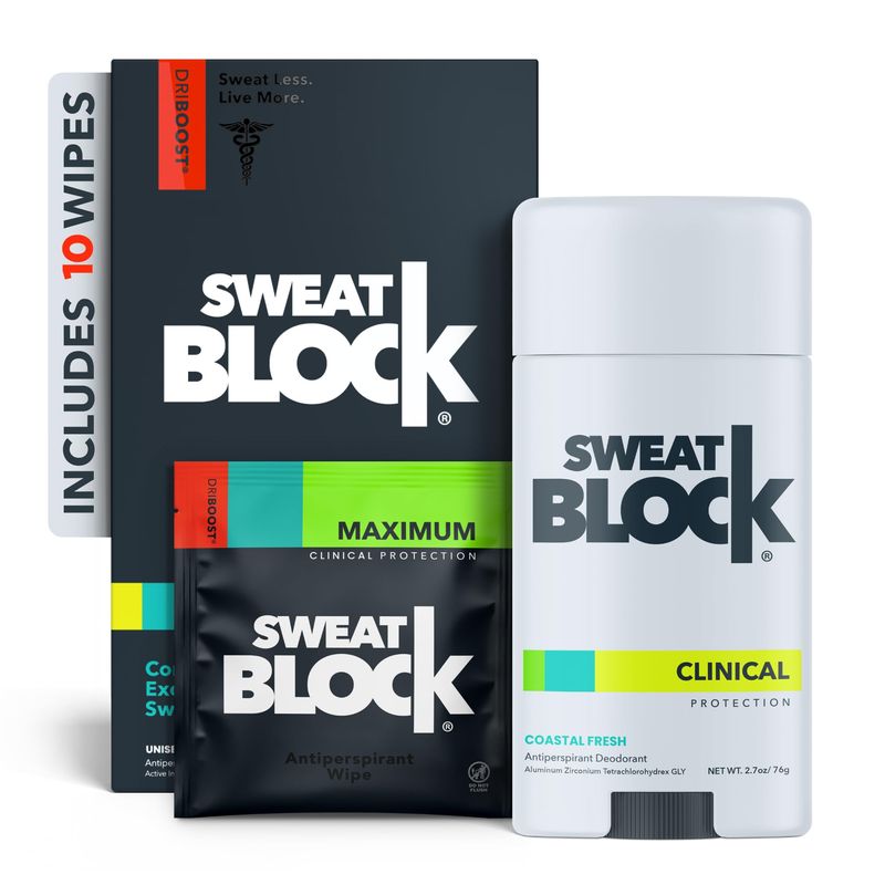 SweatBlock Antiperspirant Deodorant MAXIMUM CLINICAL STRENGTH System ...