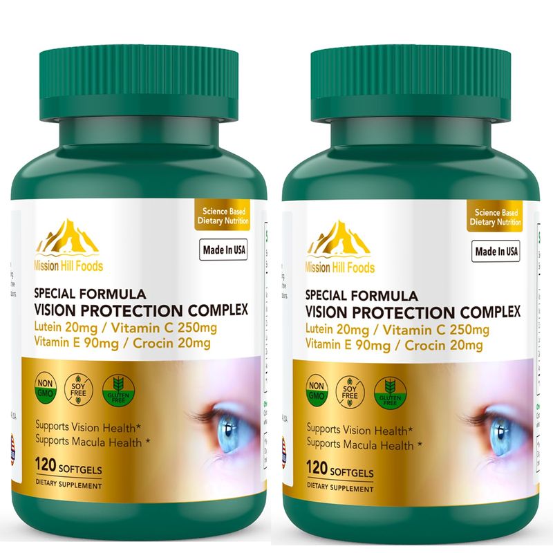 Lutein and Zeaxanthin Supplements - 6 in 1 Vision Protection Complex ...
