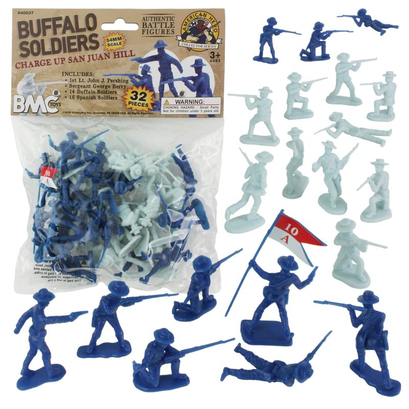 BMC Buffalo Soldiers Charge Up San Juan Hill - 32pc Soldier Figures ...