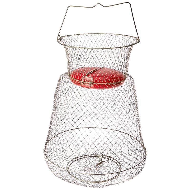 KUFA Floatable Galvanized Steel Wire Fish Basket with Float (Large (15 ...