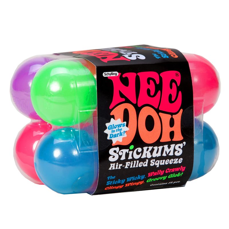 Schylling NeeDoh Stickums' - Sensory Fidget Toy - 12 Sticky Globs ...