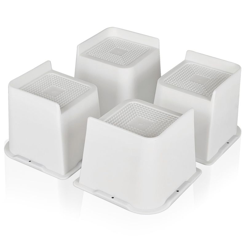 MixDora Bed Risers Heavy Duty 4 inch Furniture Risers L-Shape Table ...
