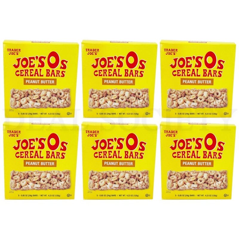 Trader Joe's Joe's Os Cereal Bars Peanut Butter 5 Count Each Lot of 6 ...