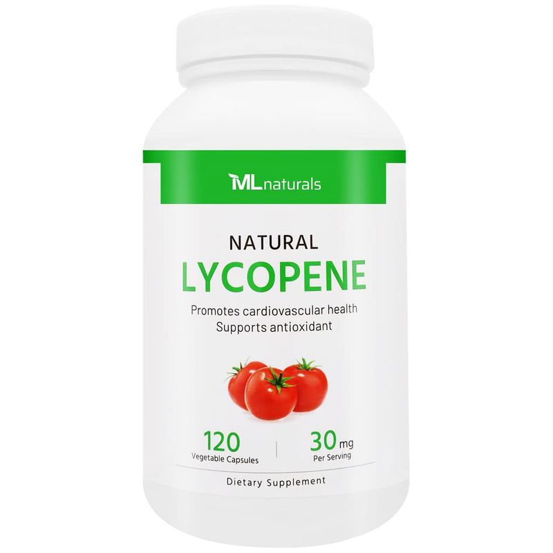 ML Naturals Natural Lycopene 30 mg 120 Vegetable Capsules. All-Natural ...
