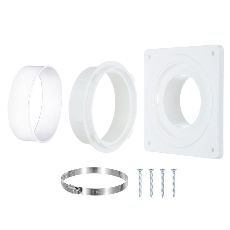 PATIKIL Dryer Vent Connector Kit Fit 4 Inch Ducting, ABS Plastic Dryer ...