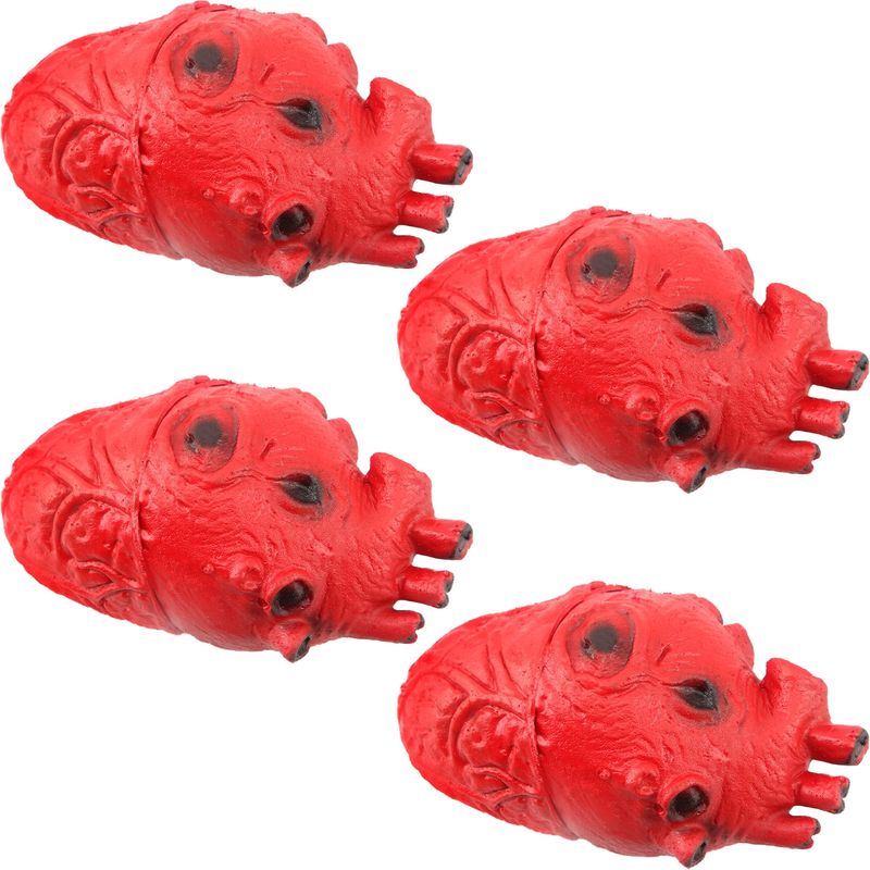 Cagemoga 4 Pack Halloween Heart Props Realistic Fake Heart Organs Body ...