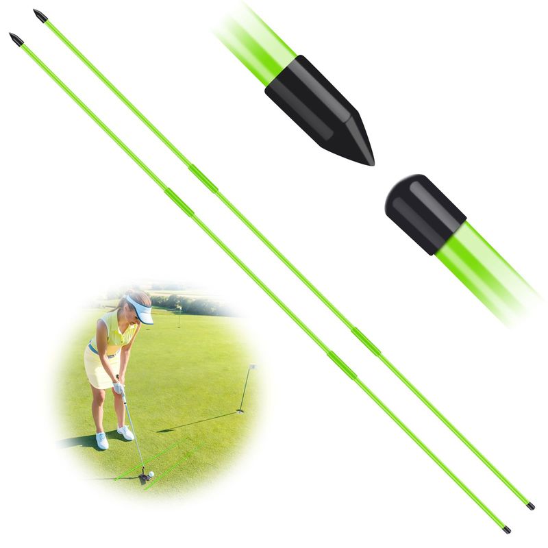 FINGER TEN Golf Alignment Sticks Rods Swing Trainer Tools 48 Inch 2 Or ...
