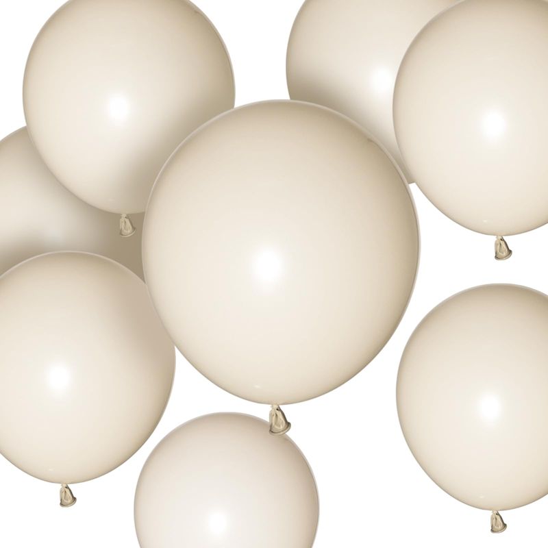 Sand White Balloons 50 Pcs 12 Inch White Sand Balloon Matte Latex ...
