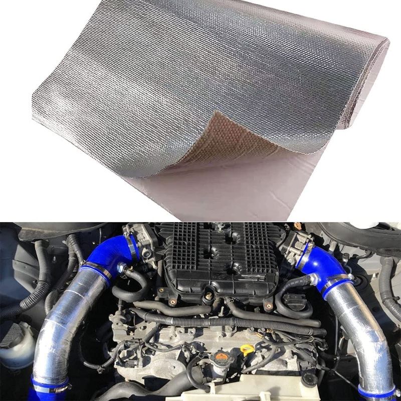 Ummickl 12'' X 48''Aluminized Heat Shield Mat Thermal Barrier Adhesive ...