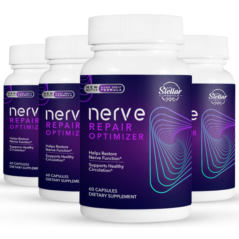 4 Pack Nerve Repair Optimizer, nerve support for neuropathy-60 Capsules ...