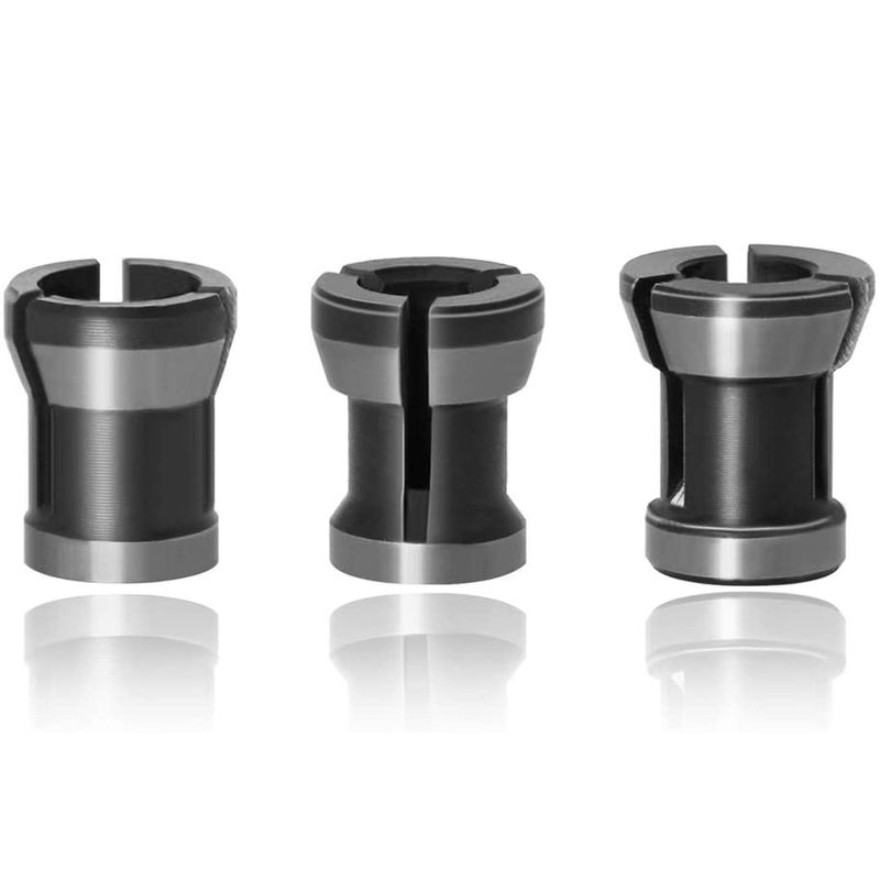 Mesee 3 Pieces Collets Adapter, Straight Grinder Replacement Collet ...