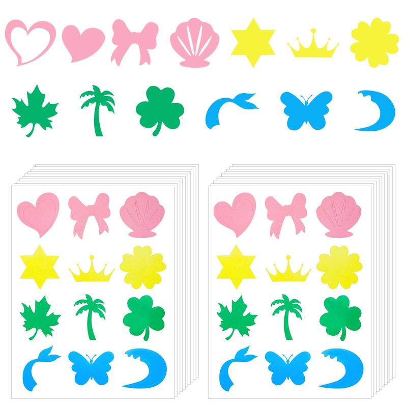 240pcs Tanning Stickers, 12 Styles Tanning Sunbathing Stickers Self ...